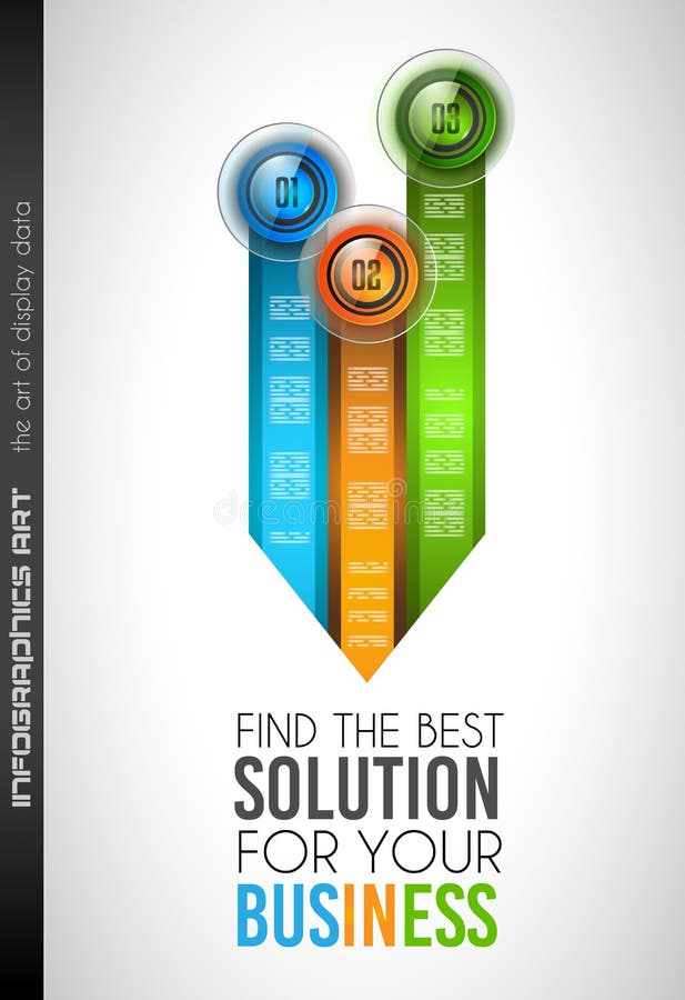 Best Business Solution Infographic Layout Template for Data Display ...