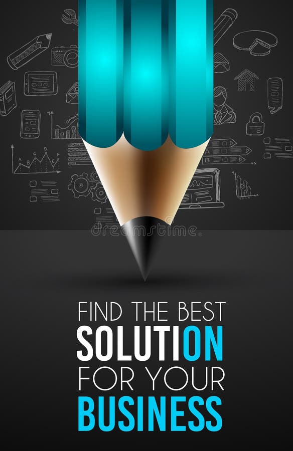 Best Business Solution Infographic Layout Template for Data Display ...