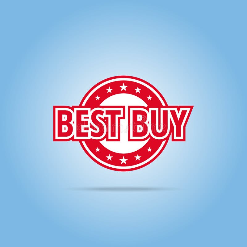 Best Buy Label. Red Color, Isolated on White Stock Vector ...