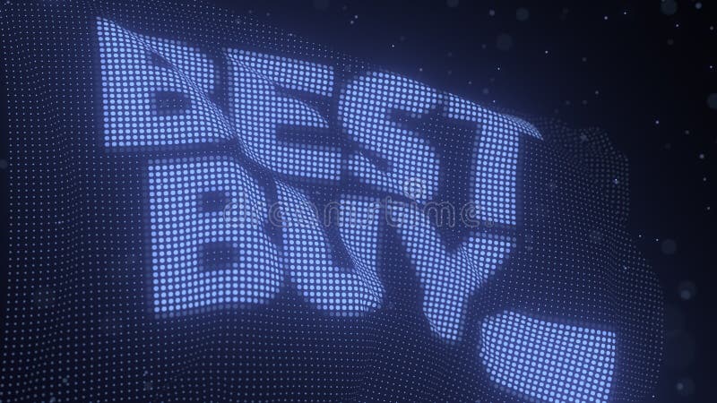 BEST BUY Logo on a Waving Digital Flag, Editorial 3d Rendering Stock ...