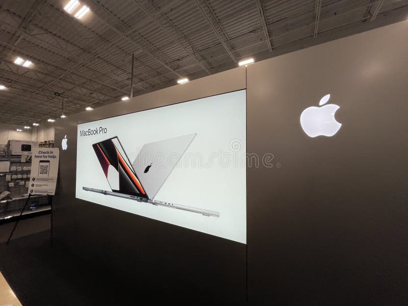 Best Buy Retail Electronics Store Interior Apple MAC Wall Display ...