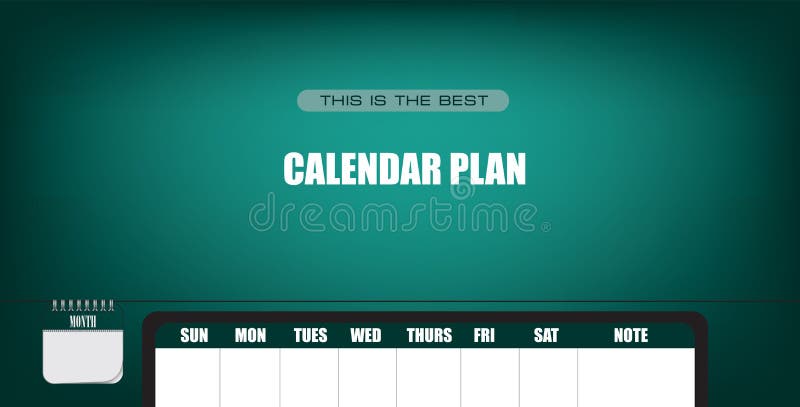 This is the Best Calendar Plan Stock Vector - Illustration of vector ...