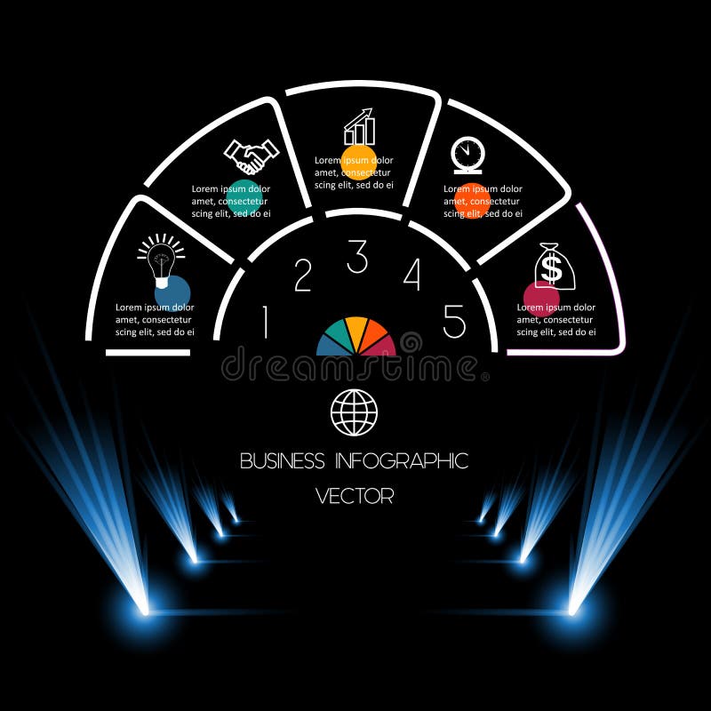 Best Chart Template 6 Position for Information on Dark Background ...