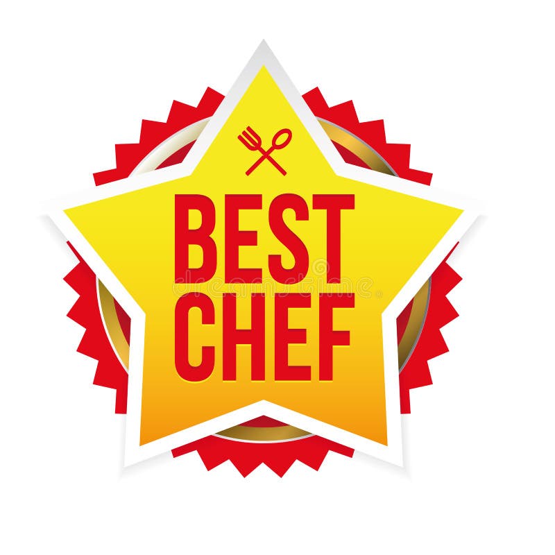 Best Chef award badge star stock vector. Illustration of hand - 174963129
