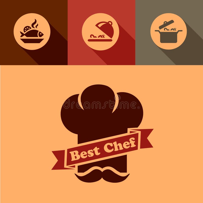 Best chef icons stock vector. Illustration of label, product - 40224269