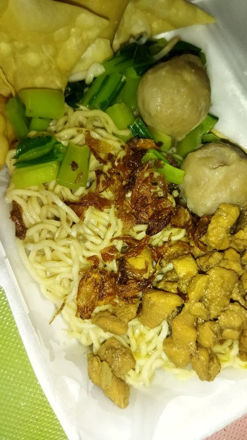 The Best Chicken Noodles Here and Very Cheap Stock Image - Image of ...