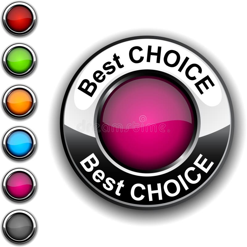 Best choice button. stock vector. Illustration of round - 14225516