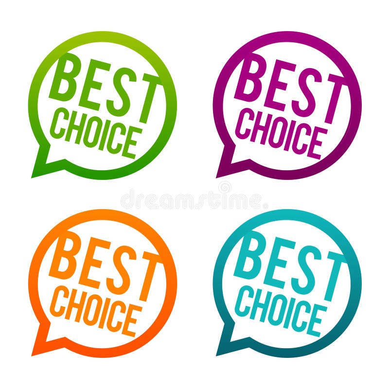 Best Choice Buttons. Circle Eps10 Vector. Stock Vector - Illustration ...