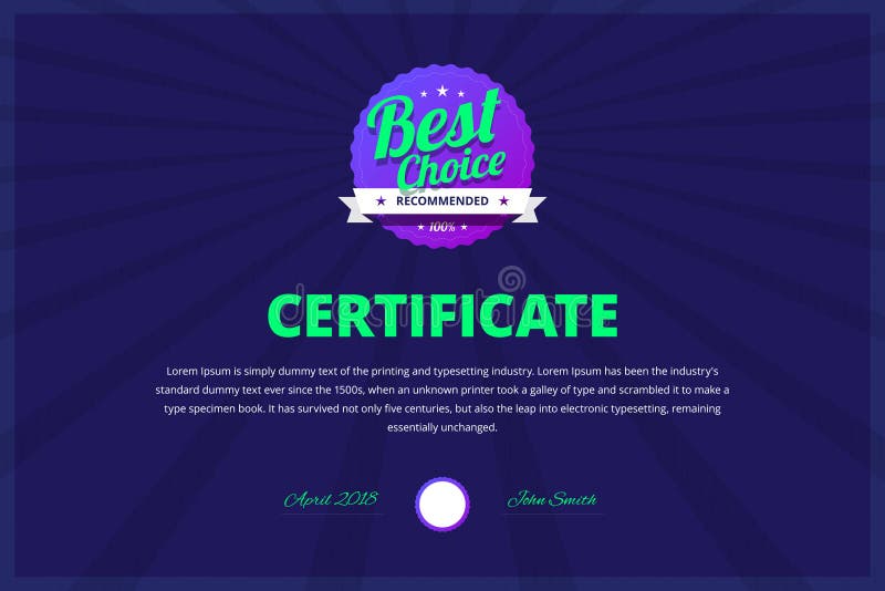Best Choice Certificate for Award Winners. Stock Vector - Illustration ...