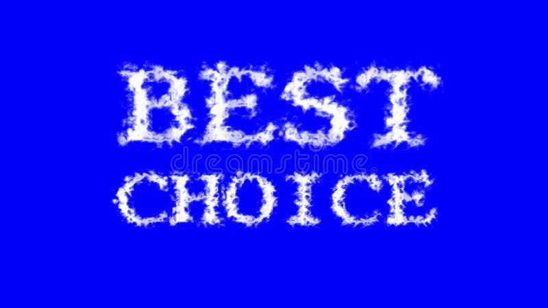 Best Choice Cloud Text Effect Blue Isolated Background Stock Video ...