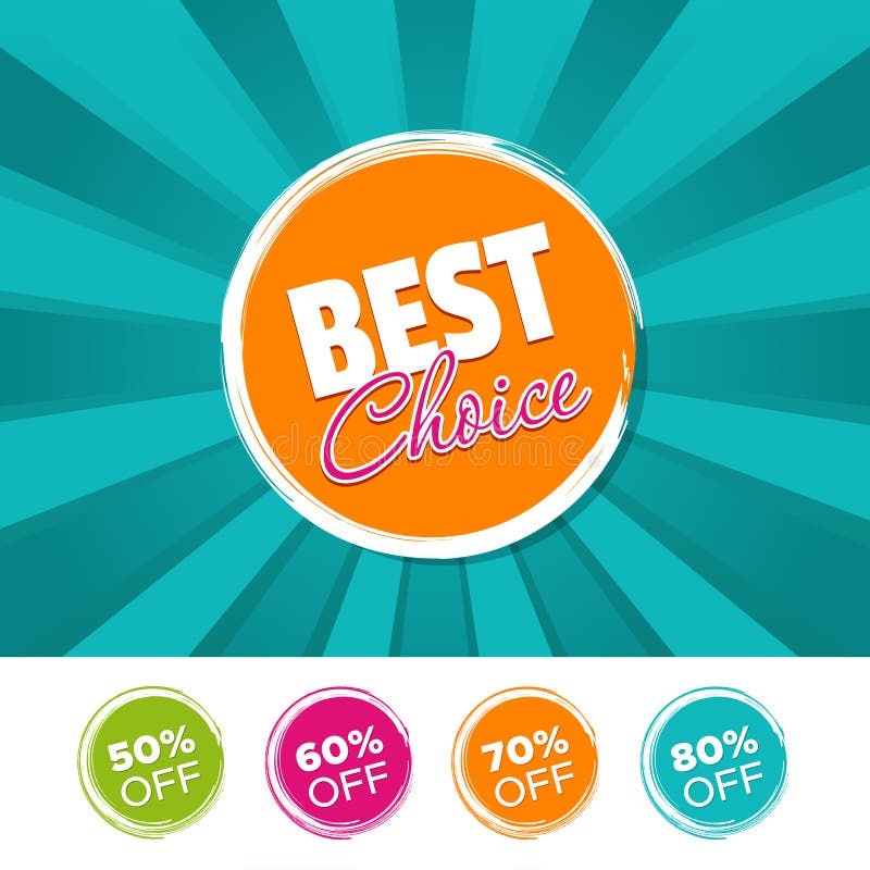 Best Choice Buttons. Circle Eps10 Vector. Stock Vector - Illustration ...