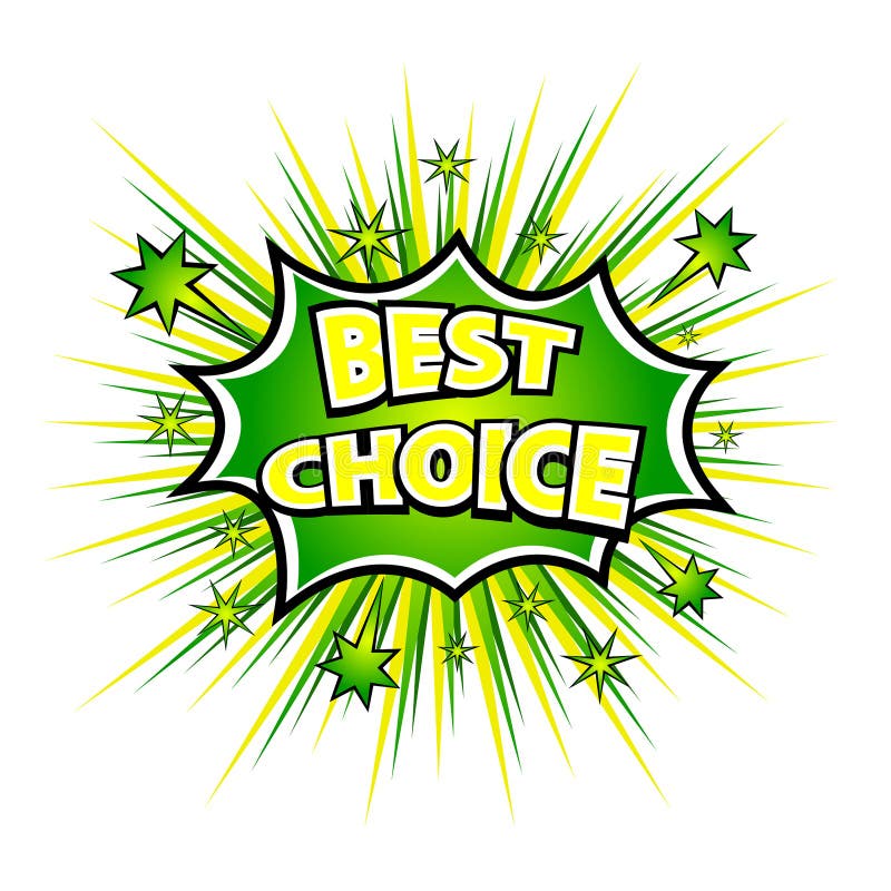 BEST CHOICE! Comic Book Explosion. Stock Vector - Illustration of puff ...