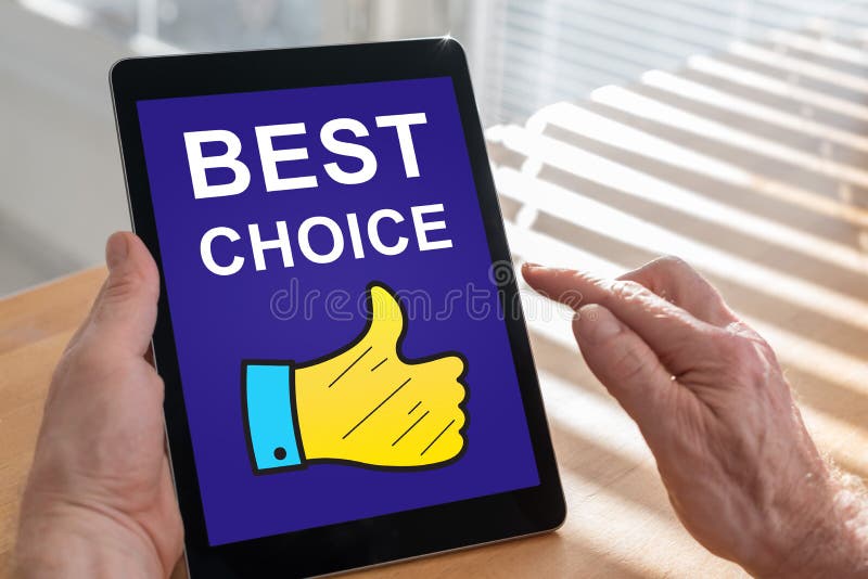 Best Choice Concept on a Tablet Stock Photo - Image of tablet, business ...