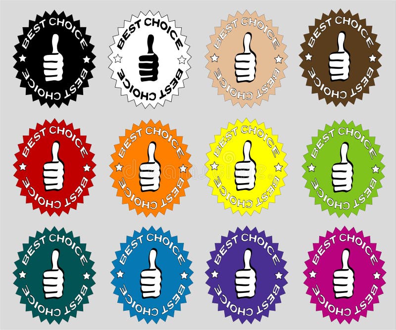 Best choice label stock vector. Illustration of hand - 10687351