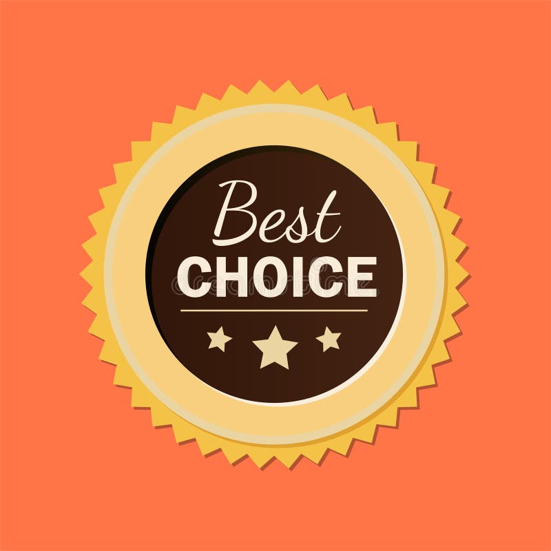 Best Choice Label on Orange Background Stock Illustration ...