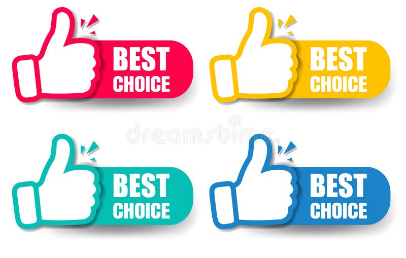 Best Choice Labels Set Isolated Stock Illustration - Illustration of ...