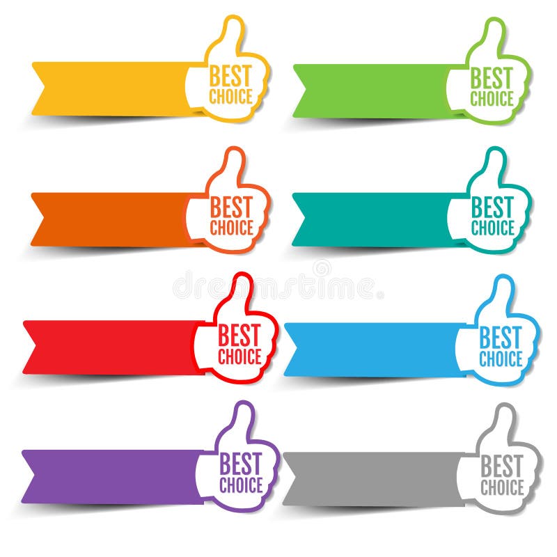 Best Choice Labels Set with White Background Stock Vector ...