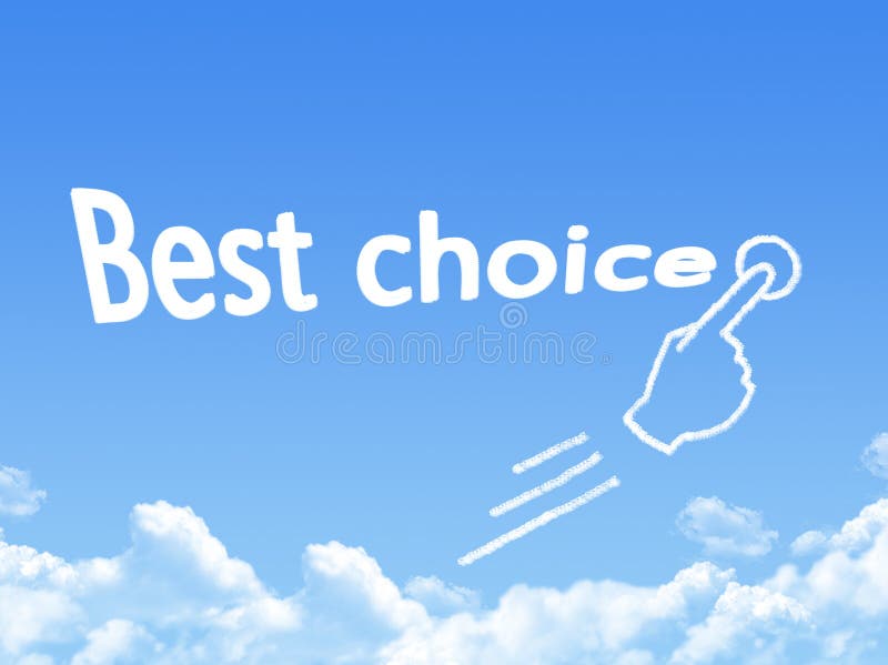 Best Choice Message Cloud Shape Stock Illustration - Illustration of ...