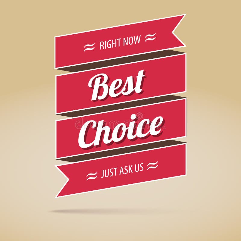 Best Choice Poster, Vector Illustration Stock Vector - Illustration of ...
