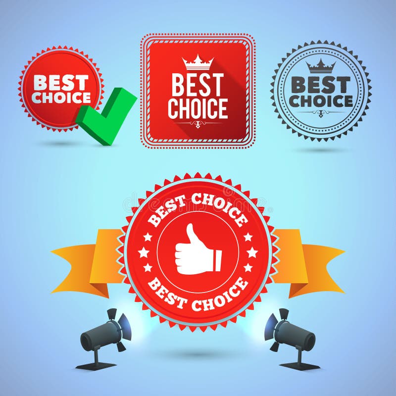 Best Choice Poster, Vector Illustration Stock Vector - Illustration of ...