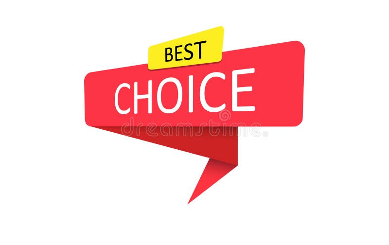 Best Choice. a Red Banner, Pointer, Sticker, Label or Speech Bubble for ...