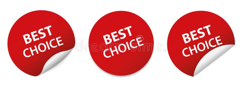 BEST CHOICE - Red Round Sticker Banners Stock Vector - Illustration of ...