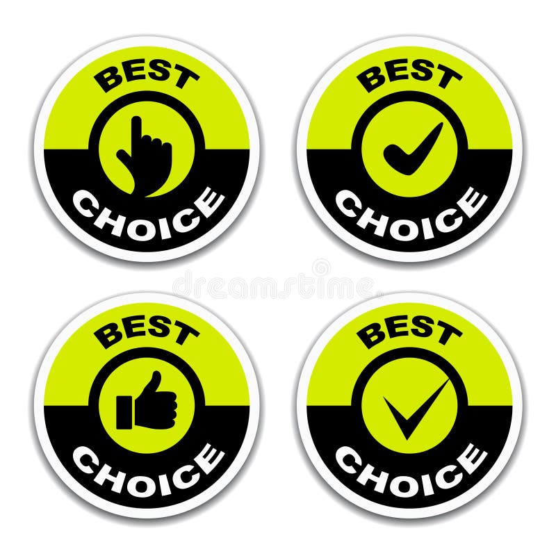 Best Choice Buttons. Circle Eps10 Vector. Stock Vector - Illustration ...