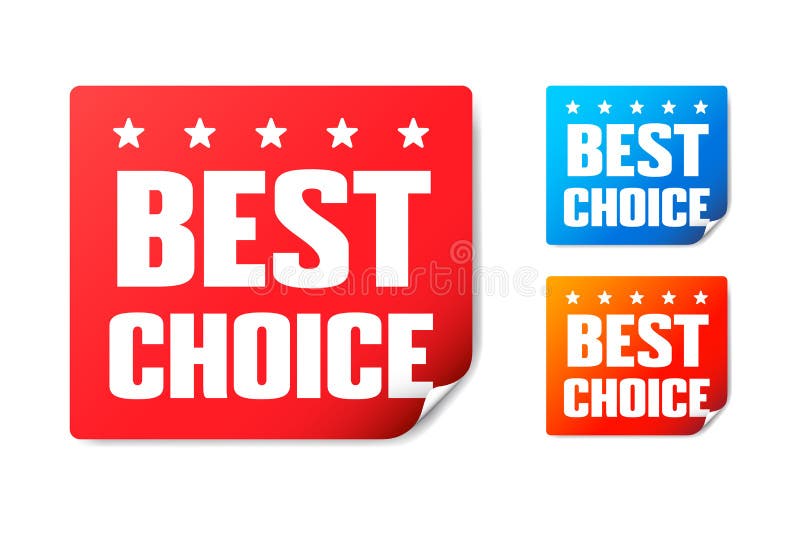 Best Choice Stickers stock vector. Illustration of business - 202616504