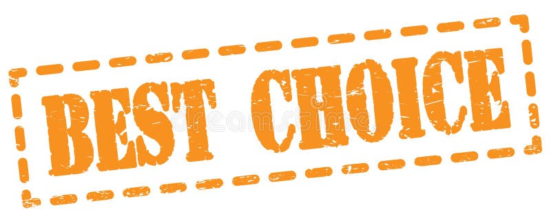 BEST CHOICE Text Written on Orange Stamp Sign Stock Illustration ...