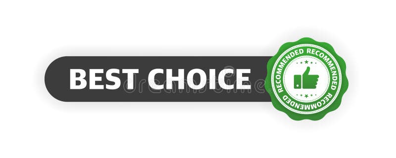 Best Choice on White Background. Green Recommended Banner. Vector ...