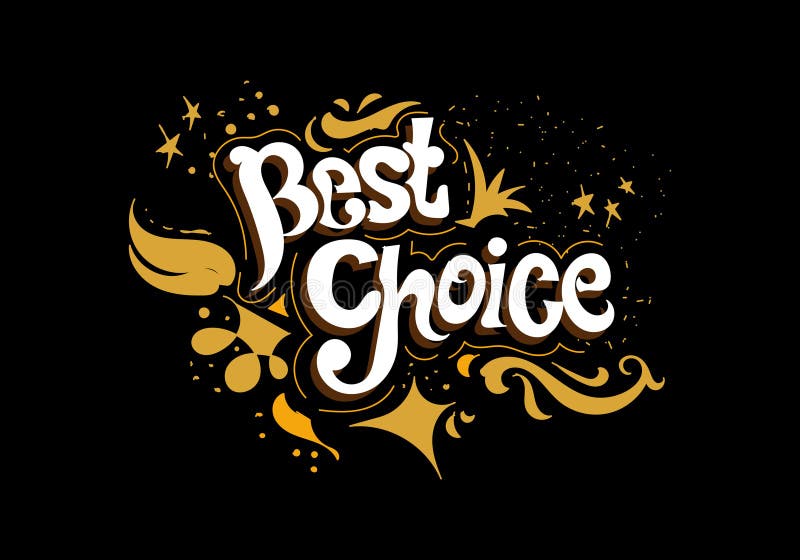 BEST CHOICE Word Hand Drawing Style Art Stock Vector - Illustration of ...