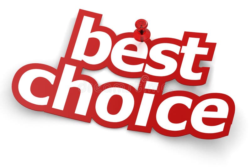 Best Choice Word Pin with Thumbtack Stock Illustration - Illustration ...
