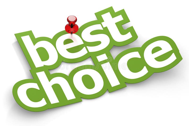 Best Choice Word Pin with Thumbtack Stock Illustration - Illustration ...