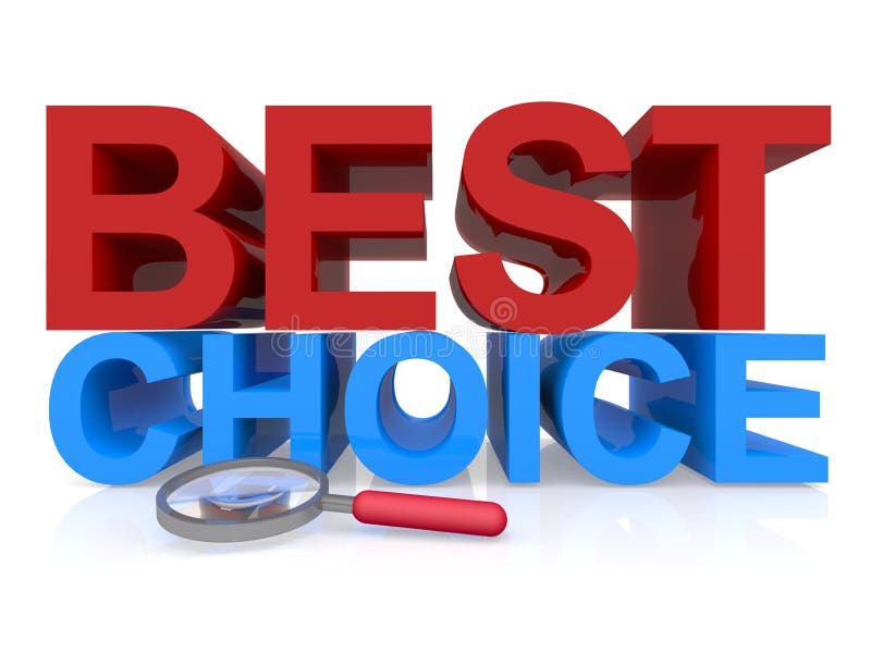 Best choice on white stock illustration. Illustration of background ...
