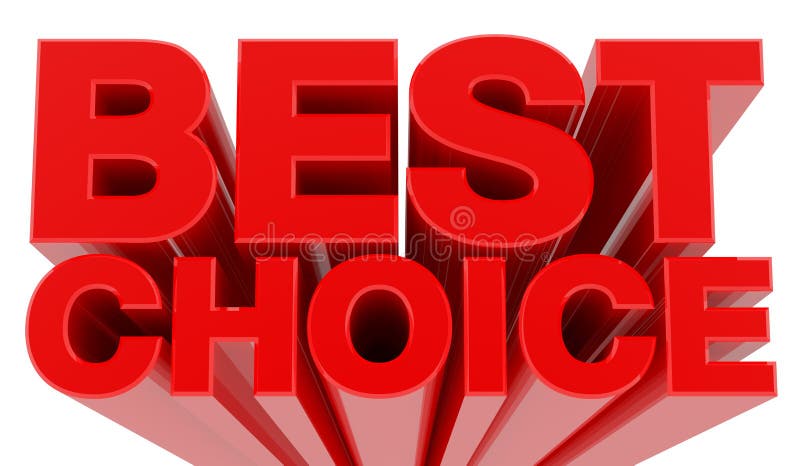 BEST CHOICE Word on White Background 3d Rendering Stock Illustration ...