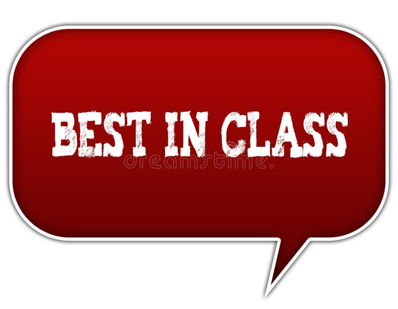 BEST in CLASS on Red Speech Bubble Balloon. Stock Illustration ...