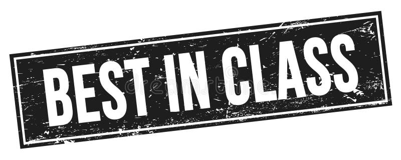 BEST in CLASS Text on Black Grungy Rectangle Stamp Stock Illustration ...