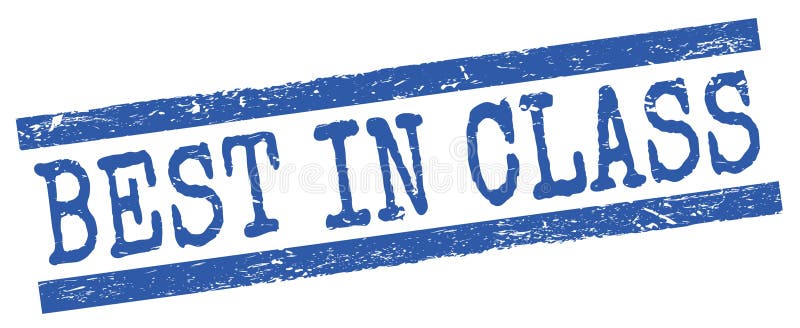 BEST in CLASS Text on Blue Lines Stamp Sign Stock Illustration ...