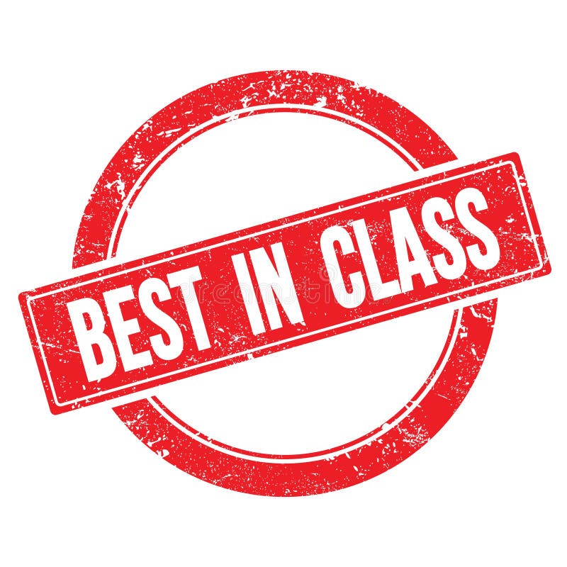 BEST in CLASS Text on Green Round Grungy Stamp Stock Illustration ...