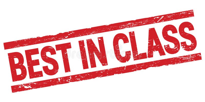 BEST in CLASS Text, on Round Simple Stamp Sign. Stock Illustration ...