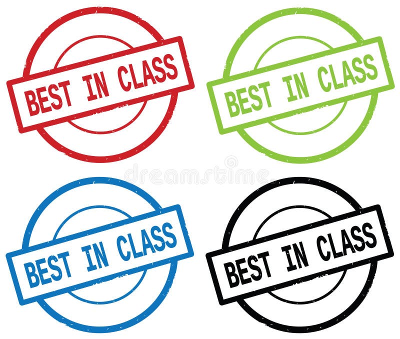 BEST in CLASS Text, on Round Simple Stamp Sign. Stock Illustration ...