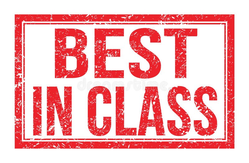 BEST in CLASS, Words on Red Rectangle Stamp Sign Stock Illustration ...