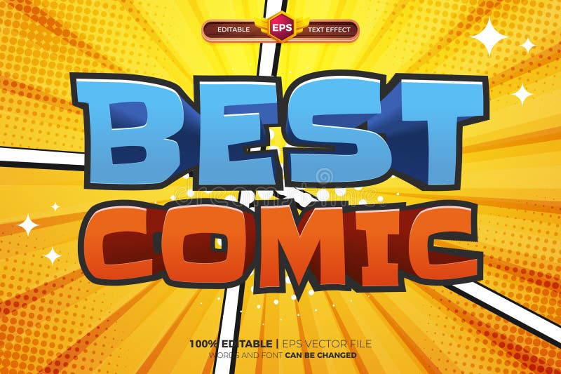 Best Comic Adventure Editable Text Effect Logo Template Stock Vector ...