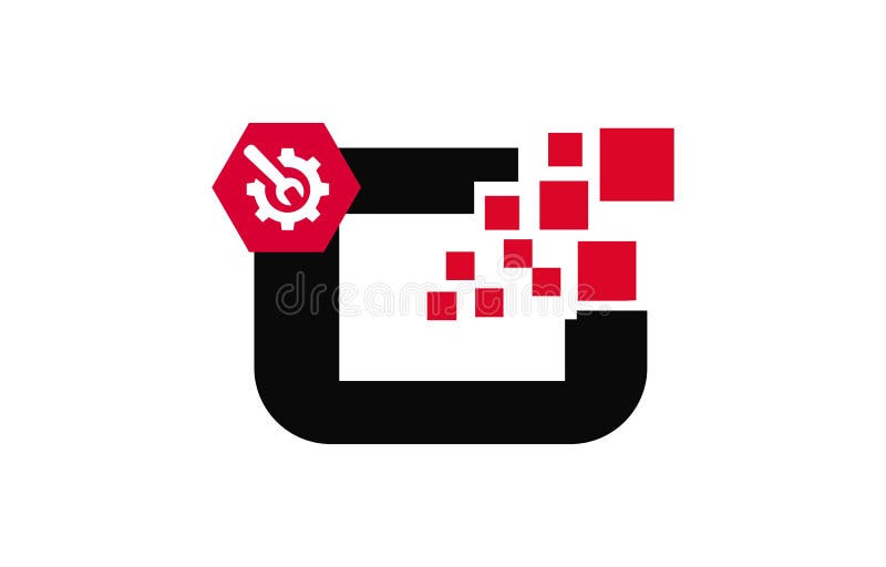 Best Computer Digital Logo and Vector Icon Stock Vector - Illustration ...