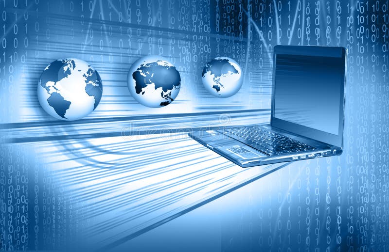 Internet server laptop stock illustration. Illustration of system ...