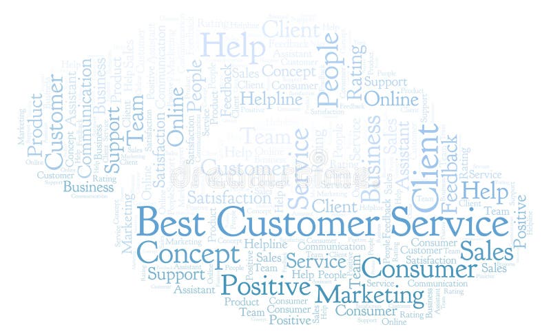 Best Customer Service Word Cloud. Stock Illustration - Illustration of ...