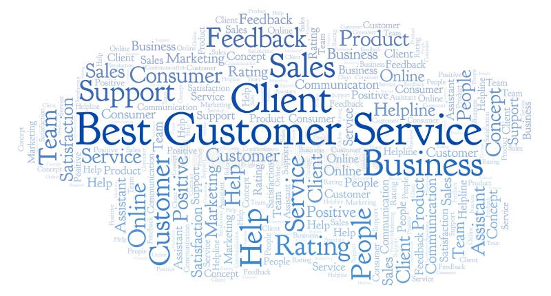 Best Customer Service Word Cloud. Stock Illustration - Illustration of ...