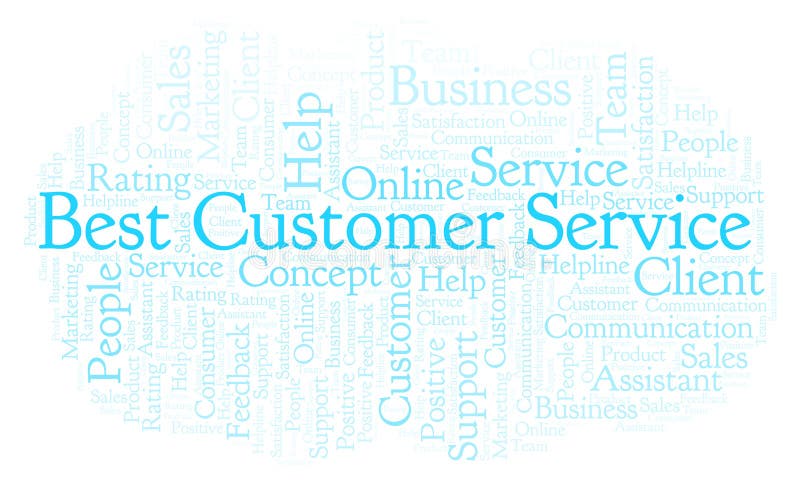 Best Customer Service Word Cloud. Stock Illustration - Illustration of ...