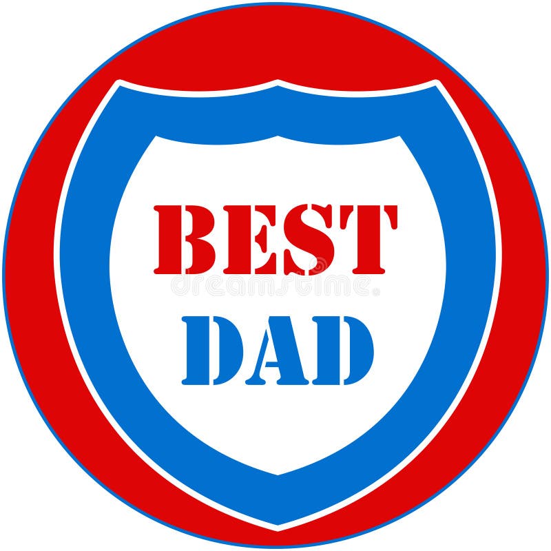 Best DAD stock illustration. Illustration of sign, blue - 19875062