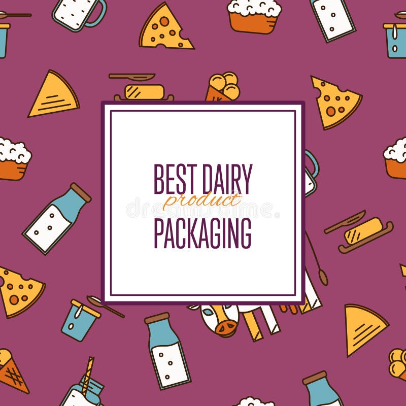 Best Dairy Product Seamless Pattern Stock Vector - Illustration of ...